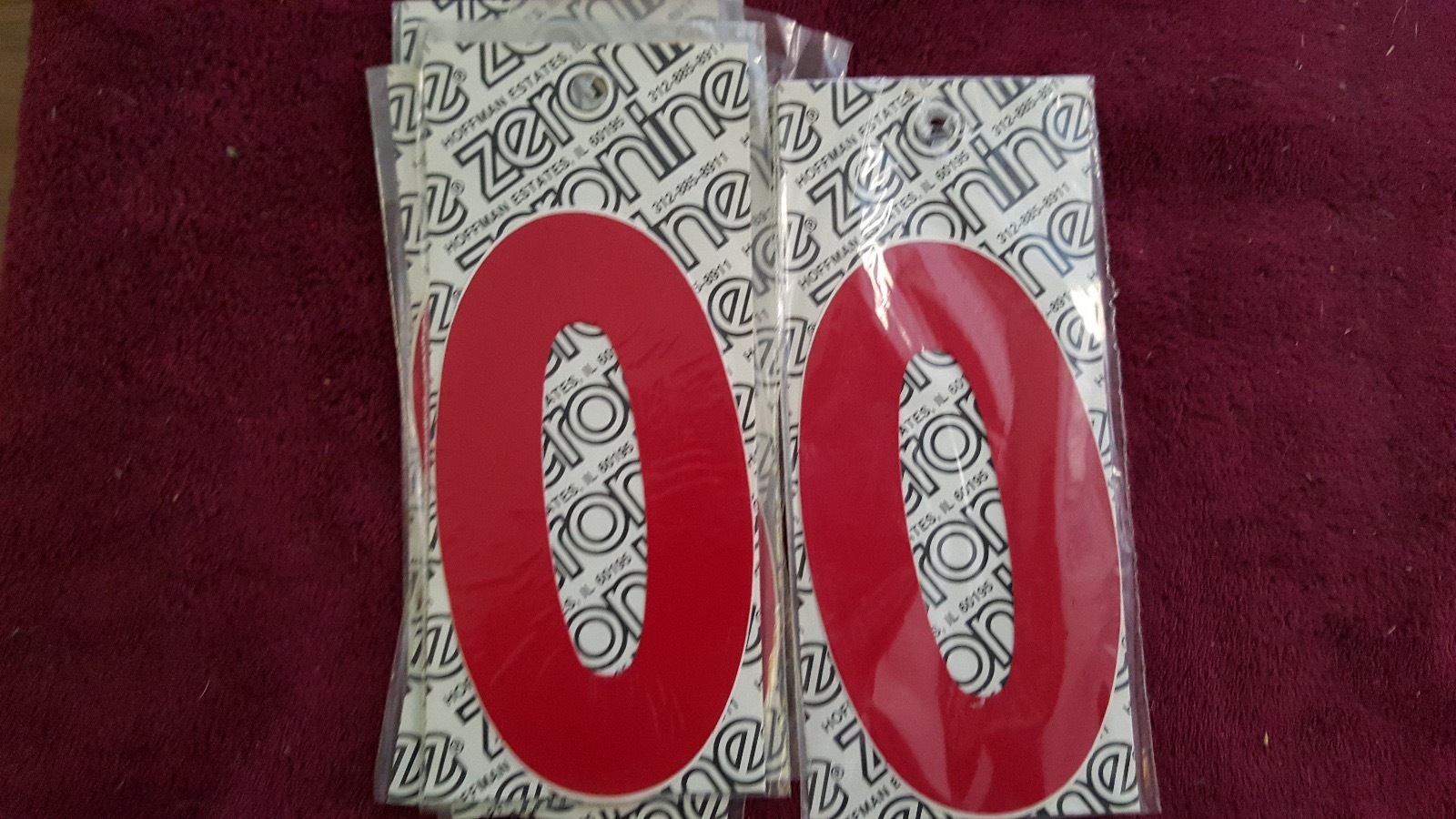 OLD SCHOOL BMX ZERONINE NUMBER PLATE NUMBER # 0 MONGOOSE REDLINE GT JMC ...