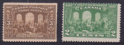 (F297-28) 1917-27 Canada 3c & 2c confederation stamps (AC) | eBay Australia