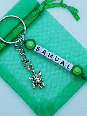 Personalised TORTOISE Keyring, TORTOISE gift, TORTOISE bag name tag ...