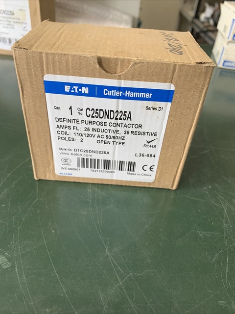 Eaton C25DND225A Definite Purpose Contactor 2 Pole Series D for sale ...