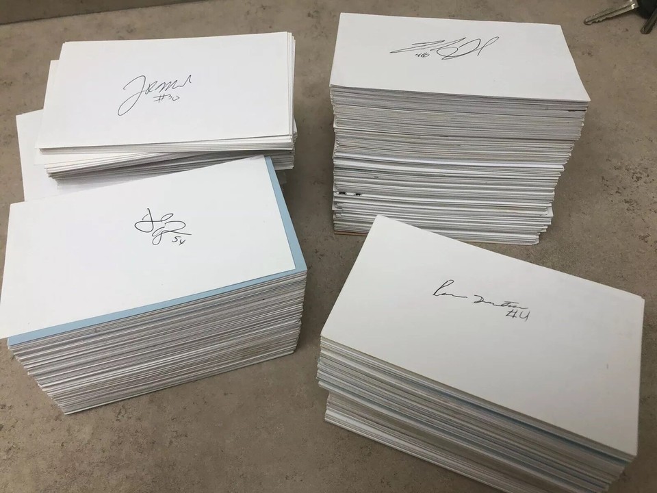 25 DIFFERENT: Baseball, SIGNED 3x5 Index Cards | eBay
