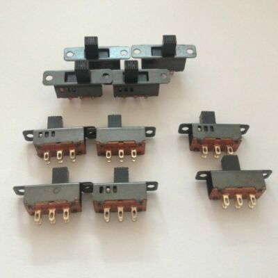 ON/OFF/ON BLACK SLIDE 2P2T SWITCH PIN 6 SOLDER 3 MOUNT PANEL DPDT ...
