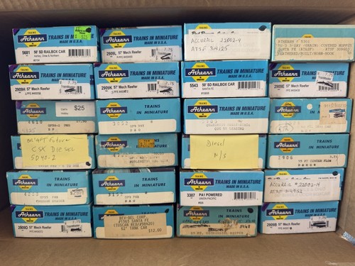 HO Scale Lot of 30 Athearn Blue Box EMPTY BOXES ONLY Set #8 | eBay
