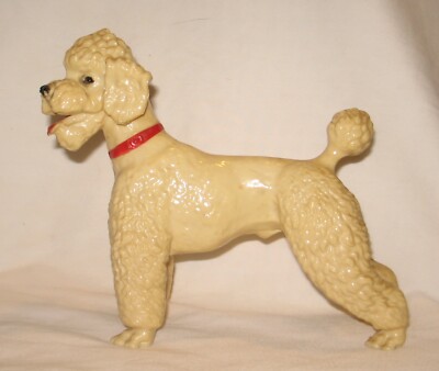 Breyer animals white standard poodle dog red collar | eBay