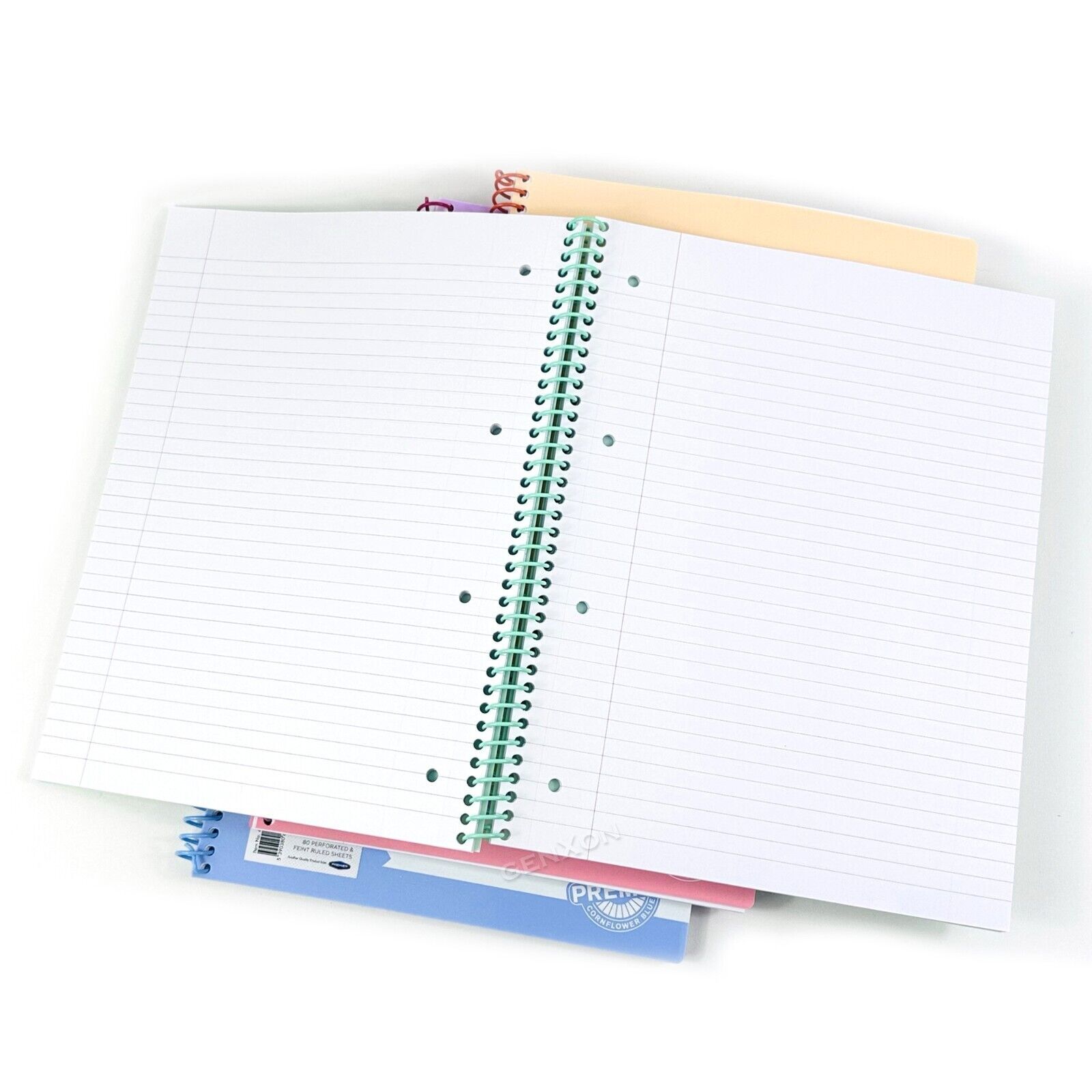 Spiral A4 Notebook Lined Writing Pad Pastel Colours Flexi Back Cover ...