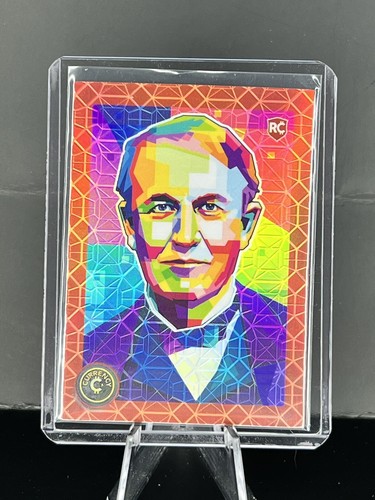 Thomas Edison 2023 Cardsmiths Currency #22 Garnet Gemstone Refractor 36 ...