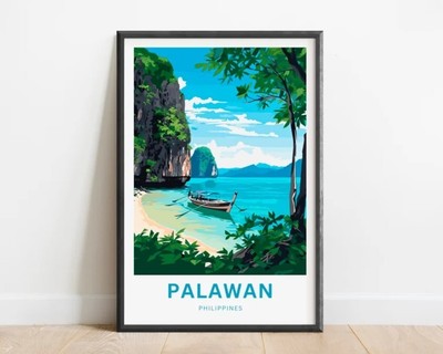 Palawan Travel Print - Palawan poster, Philippines Wall Art | eBay