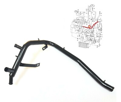 Water Coolant Pipe Tube Hose For Vw Transporter T4 Metal 2.4 2.5 ...