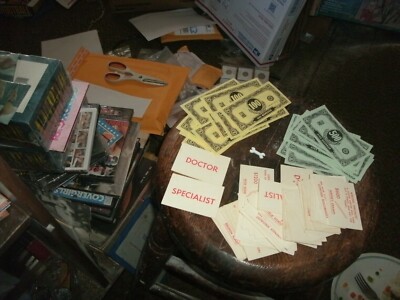 1965 milton bradley Operation Game Money and piece wrenched ankle and ...