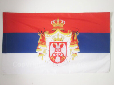DRAPEAU ROYAUME DE SERBIE 1882-1918 150x90cm - DRAPEAU SERBE 90 x 150 ...