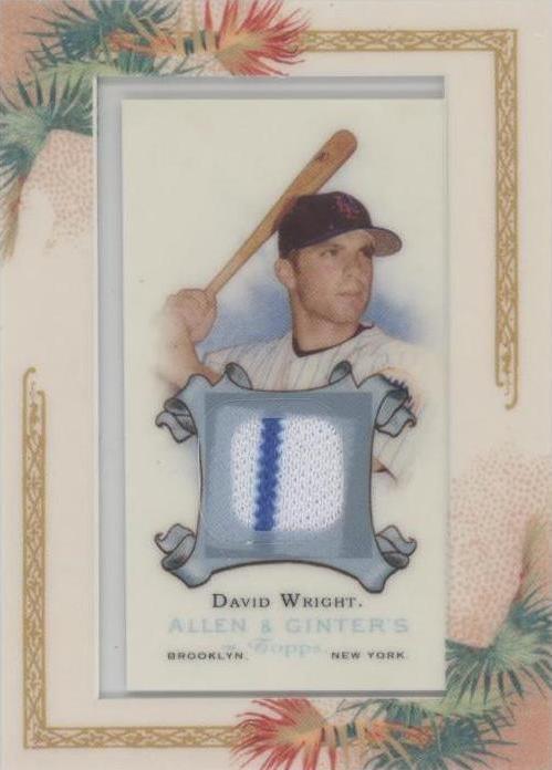 2006 Topps Allen & Ginter's - Framed Mini Relics David Wright #AGR-DW ...