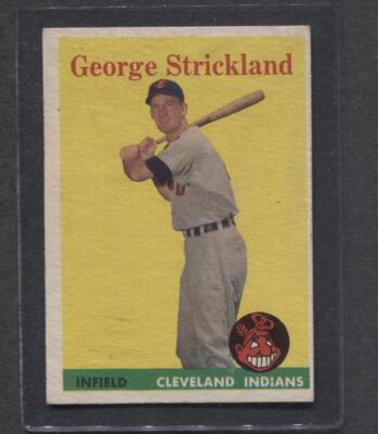 1958 Topps #102 George Strickland (Indians) Vg-Ex (Flat Rate Ship) | eBay