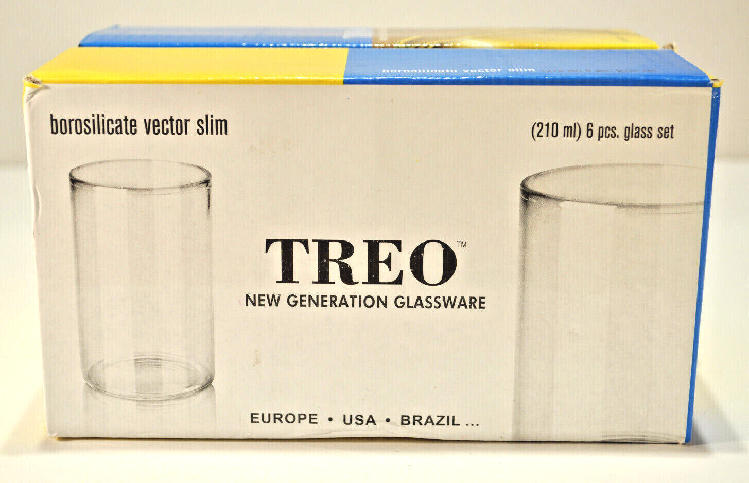 TREO Borosilicate Vector Slim 6 PCS Glass Set NEW | eBay