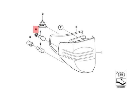 Genuine BMW E83N E93 SUV Lamp Socket Bulb Yellow / Silver OEM ...
