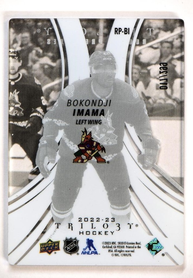 2022 23 Ud Trilogy Rookie Premier Rp Bi Bokondji Imama 299 Arizona