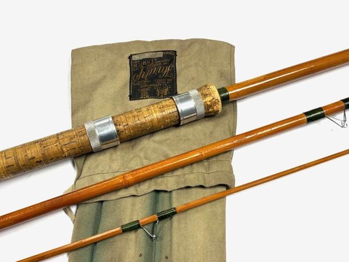 Hardy The General Rod 12′ 3 Piece Float Rod Whole & Split Cane Green ...