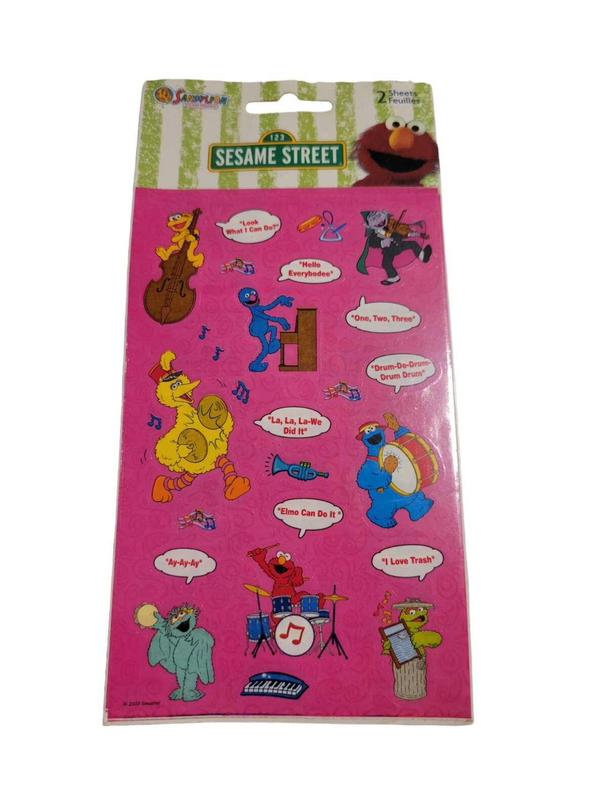 Sandylion Sesame Street Stickers Grover Big Bird Elmo Oscar Bert ...