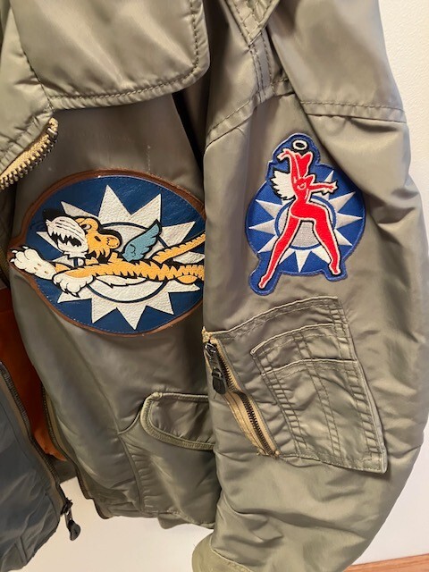 Flight Jacket CWU-R with AVG patches and AVG Blood Chit | eBay