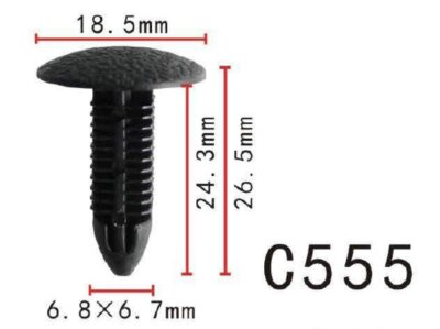 5PCS Nylon Fastener Rivet Retainer Clip Bumper and Fender (18x23x7mm ...