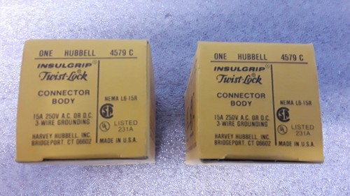 PN# 4579C, HBL4579C - HUBBELL - CONNECTOR BODY, INSULGRIP, TWIST LOCK ...