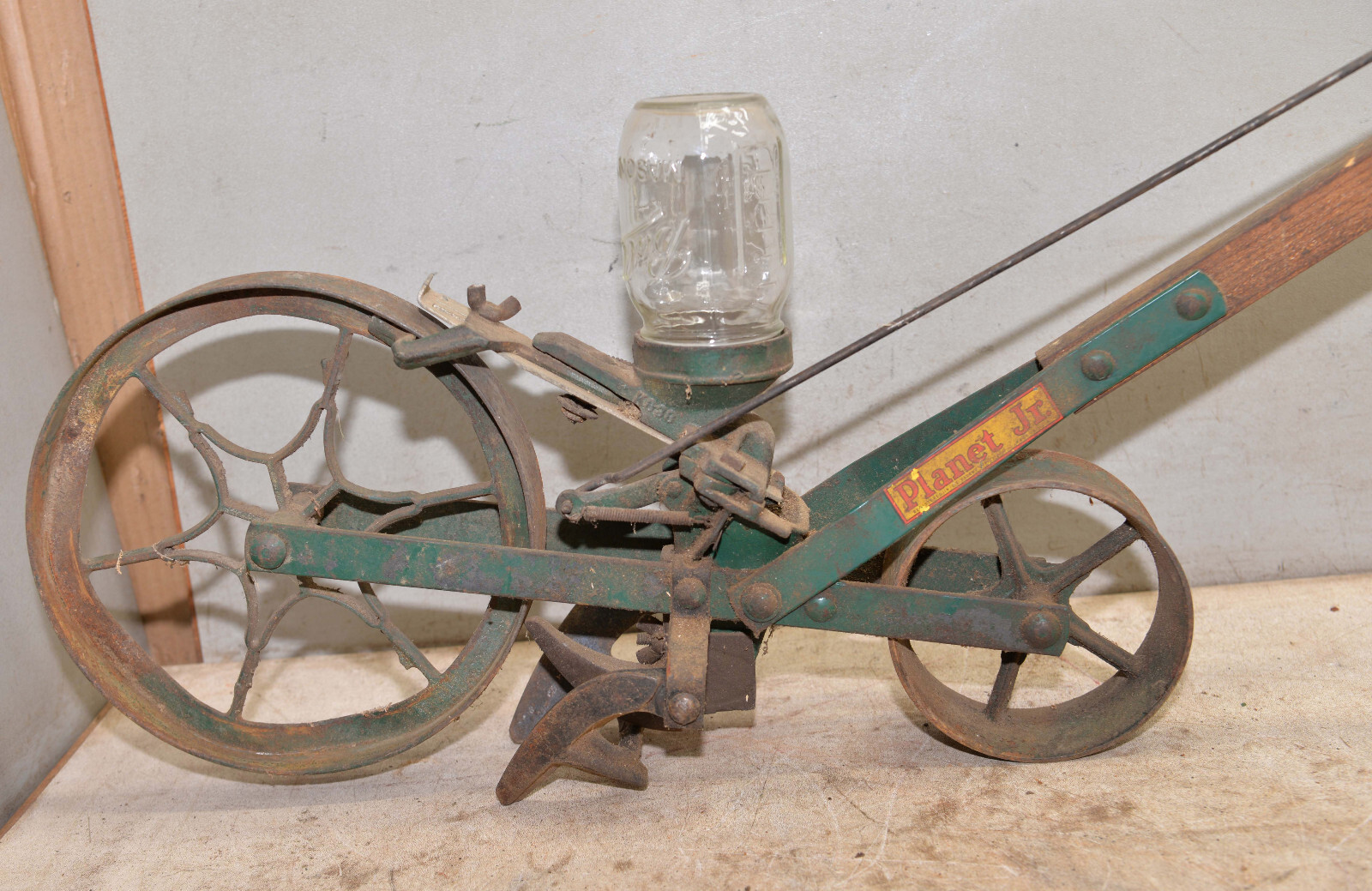 Rare Planet Jr Jiffy Seeder Hoe collectible vintage garden tool farm ...