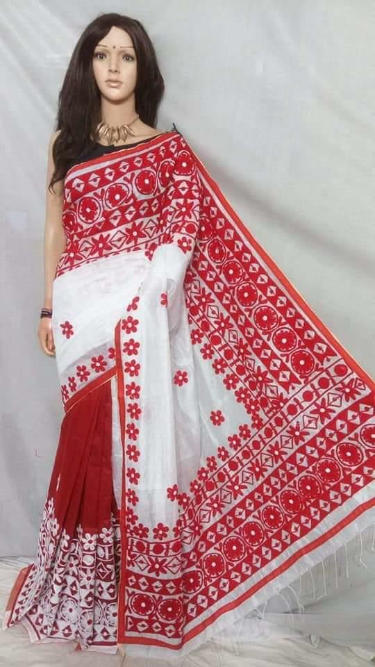 Kathiawari Embroidery Work Saree Ocassion Saree Function Saree Party ...
