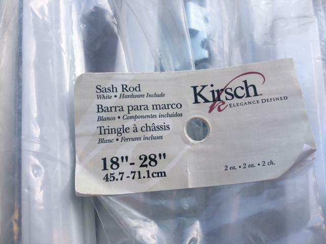 1-Pair Kirsch FLAT SASH RODS for Top & Bottom Panels | eBay
