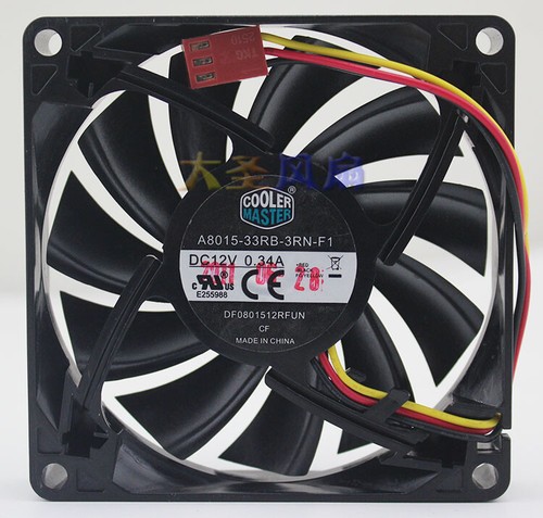 1PC Cool cold supreme A8015-33RB-3RN-F1 0.34A 12V 8CM 8015 3-wire ...