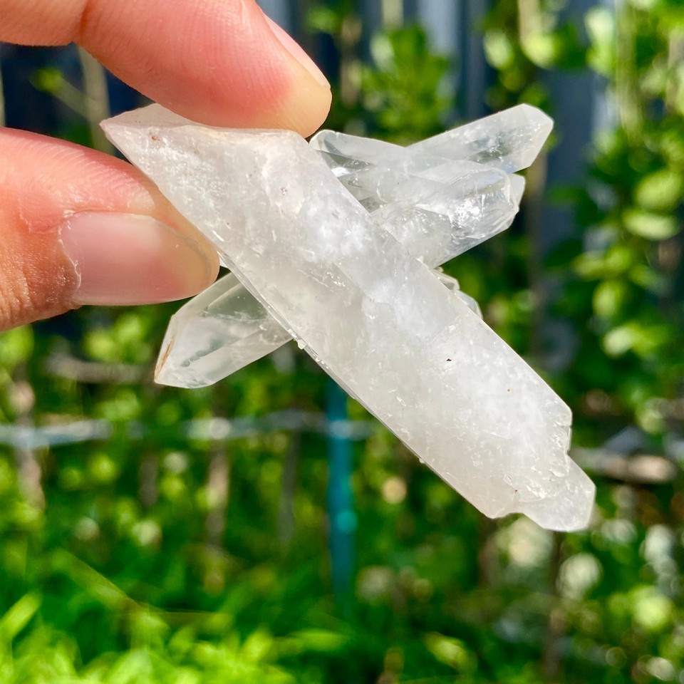 32G Natural Clear White Quartz Crystal Cluster Rough Specimen Healing ...