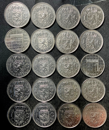 Old NETHERLANDS Coin Lot - GULDEN - 20 Pure Nickel Coins - Lot #U4 | eBay