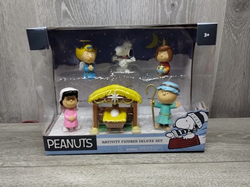 Peanuts Nativity Figures Deluxe Set Charlie Brown Snoopy & Friends | eBay