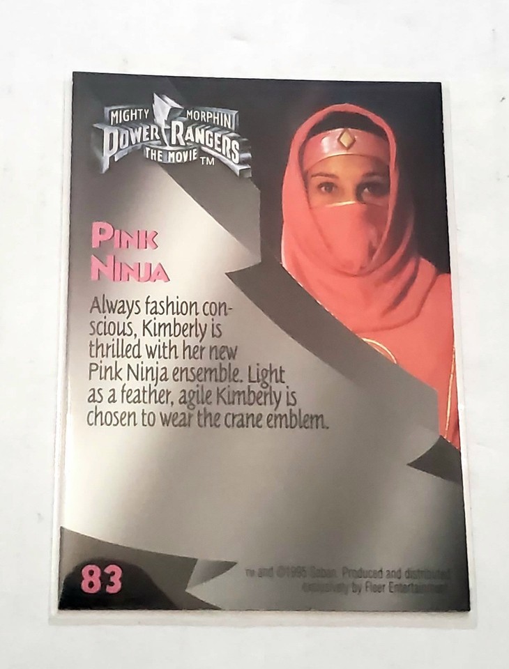 Mighty Morphin Power Rangers: The Movie 1995 Fleer Ultra #83 Pink Ninja ...