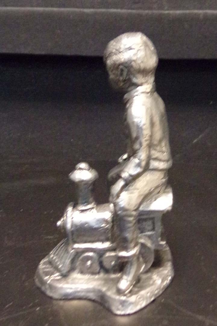 MICHAEL RICKER PEWTER SCULPTURES 3 piece "Big Judy"&"Ben"&"Magic Boy ...