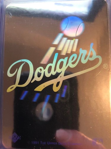 2x 1991 Upper Deck Baseball Logo Hologram Sticker of Dodgers. | eBay