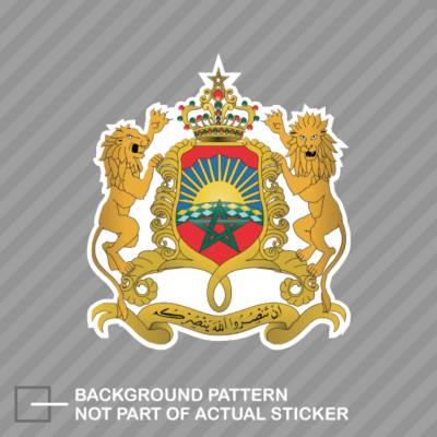 Moroccan Coat of Arms Sticker Decal Vinyl Morocco flag MAR MA | eBay