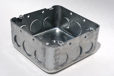 Box of 40 Metal 4-11/16" Square Box 2-1/8" Deep 1/2" & 3/4" Knockouts ...