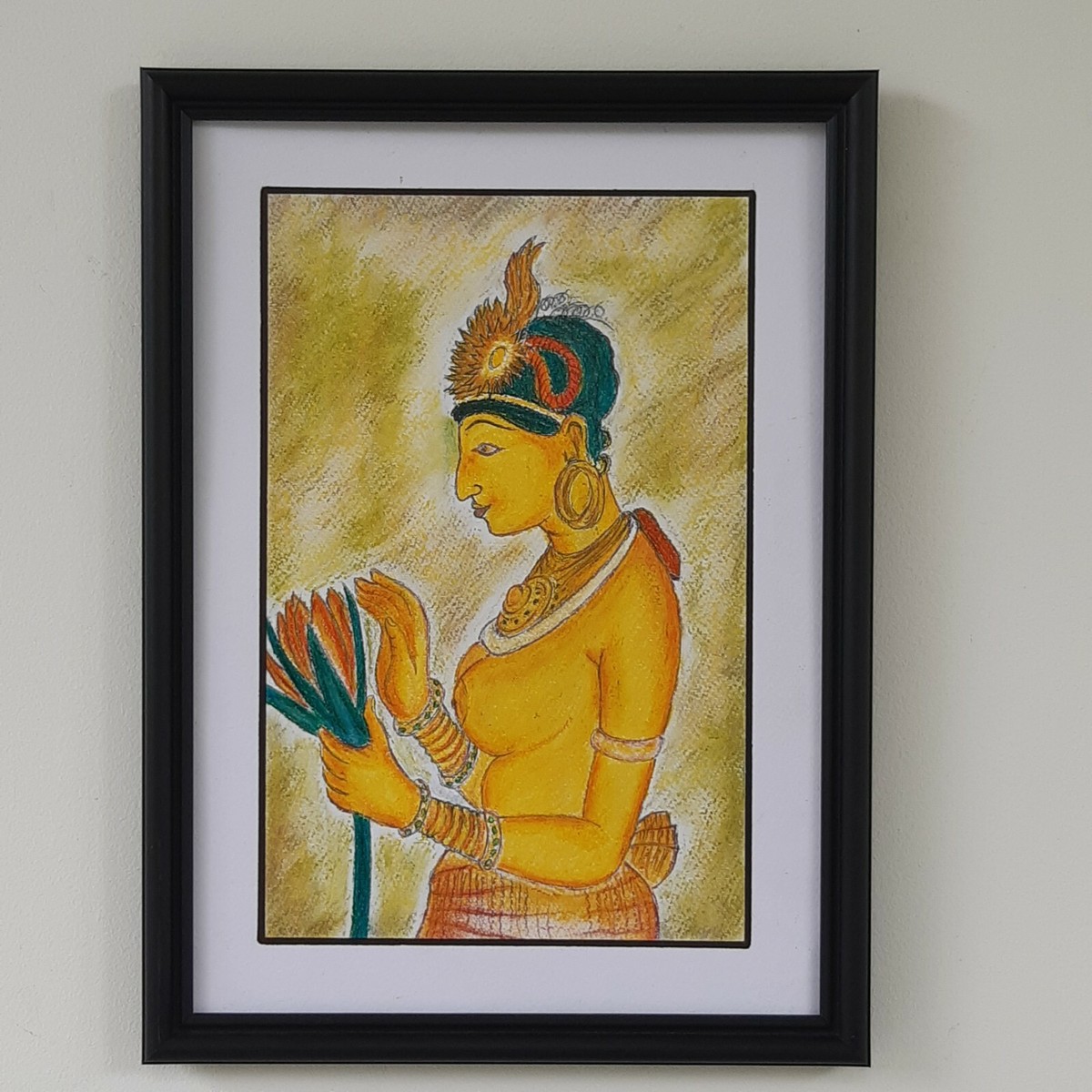Indian Apsara Paintings Dancing Apsara | Acrylic On Canvas | By