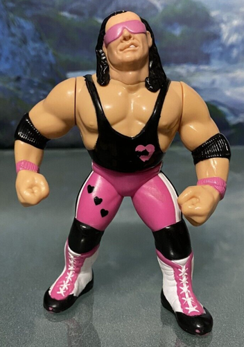 WWF Hasbro Bret Hart Pink Heart Wrestling Figure WWE WCW Vintage ...