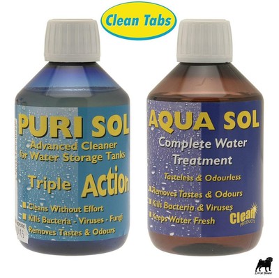 Purisol & Aqua Sol Water Cleaner Treatment Twin Pack 2 x 300ml Bottles ...