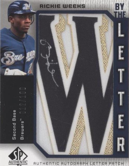2006 SP Authentic - By the Letter Autographs Rickie Weeks #BL-RW Letter ...