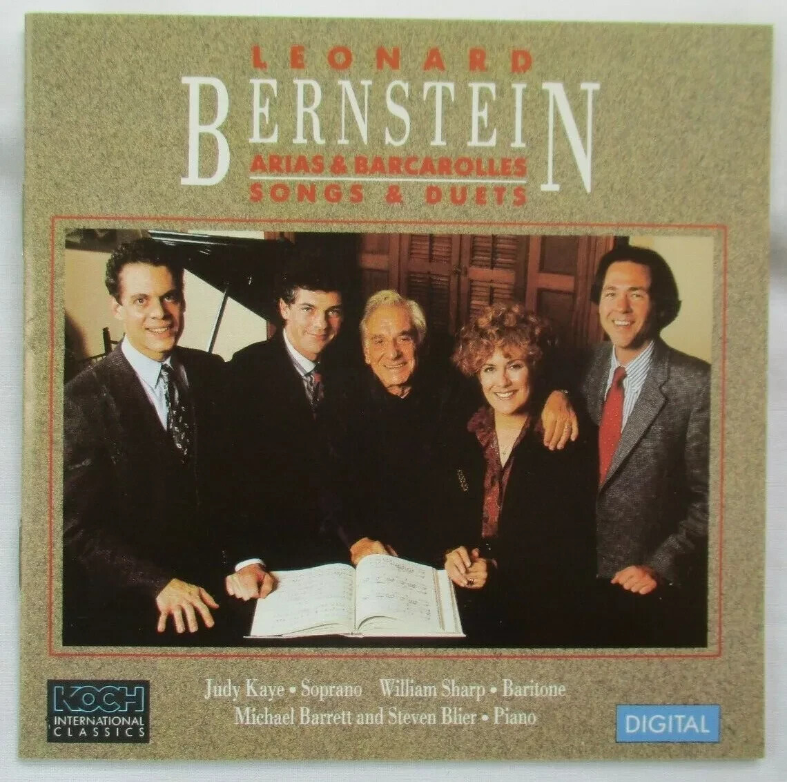 LEONARD BERNSTEIN ARIAS & BARCAROLLES / SONGS & DUETS CD DISC Only/NO ...