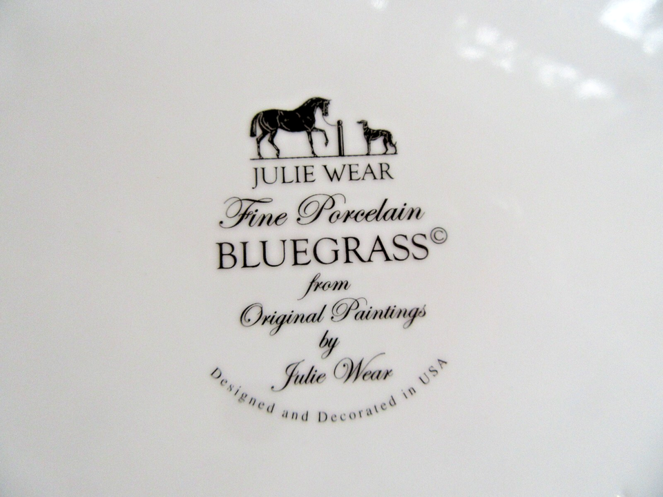 Julie Wear Equestrian Tableware Bluegrass Dinner Plate 10 1/2 ...