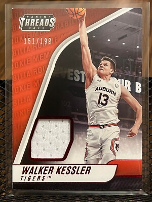 WALKER KESSLER 2022-23 CHRONICLES THREADS AUBURN ROOKIE JERSEY PATCH ...