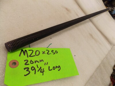 M20- 2.5 4140 Metric Steel RH Threaded Rod Grade B7 Price per inch cut ...