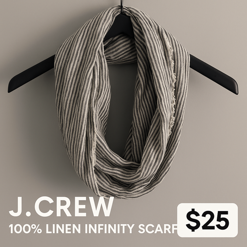 J.Crew 100% Linen Infinity Scarf-Effortless Style, Easy Comfort | eBay