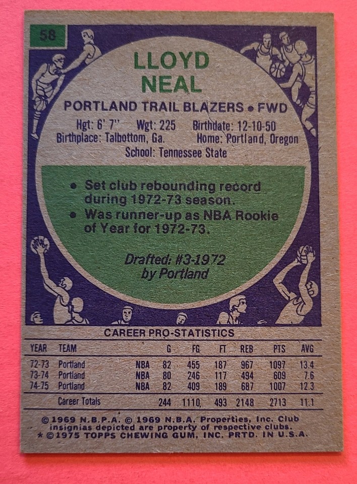 1975 Topps #58 Lloyd Neal NM | eBay