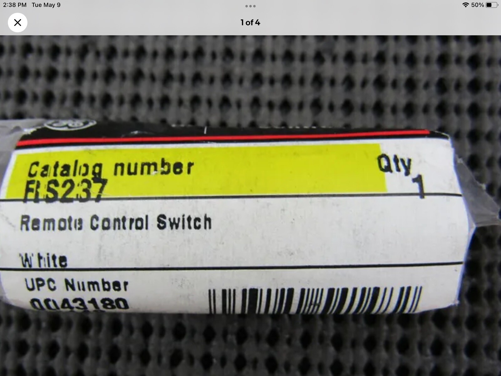 GE Rs237 Remote Control Switch for sale online | eBay