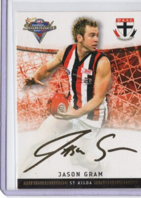 2007 SELECT CHAMPIONS - GOLD SIGNATURE FOILS - JASON GRAM - ST KILDA ...