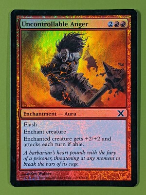 FOIL Uncontrollable Anger x1 Tenth Edition 10th 1x Magic the Gathering ...