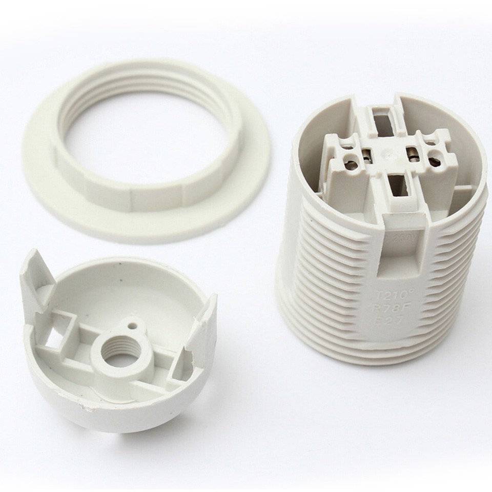 Ceramic Screw Light Bulb Socket Heatproof E27 LampBase Fitting ...